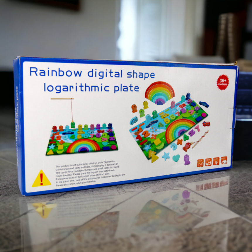 Buy"Rainbow Digital Shape Logarithmic Plate - 5 in 1 Multifunctional ...